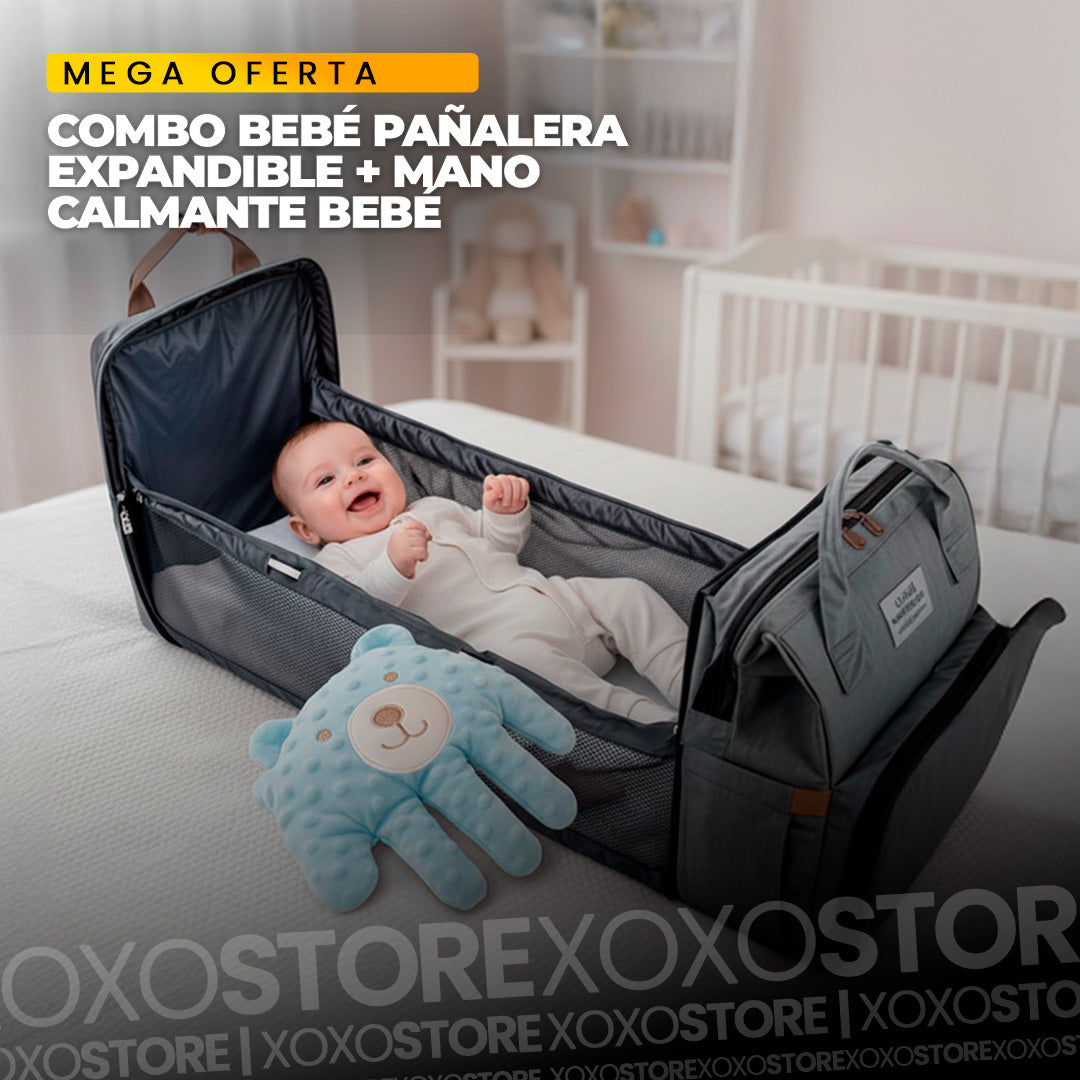 Combo bebe pañalera expandible mas mano palmada calmante – Xoxo Store Home